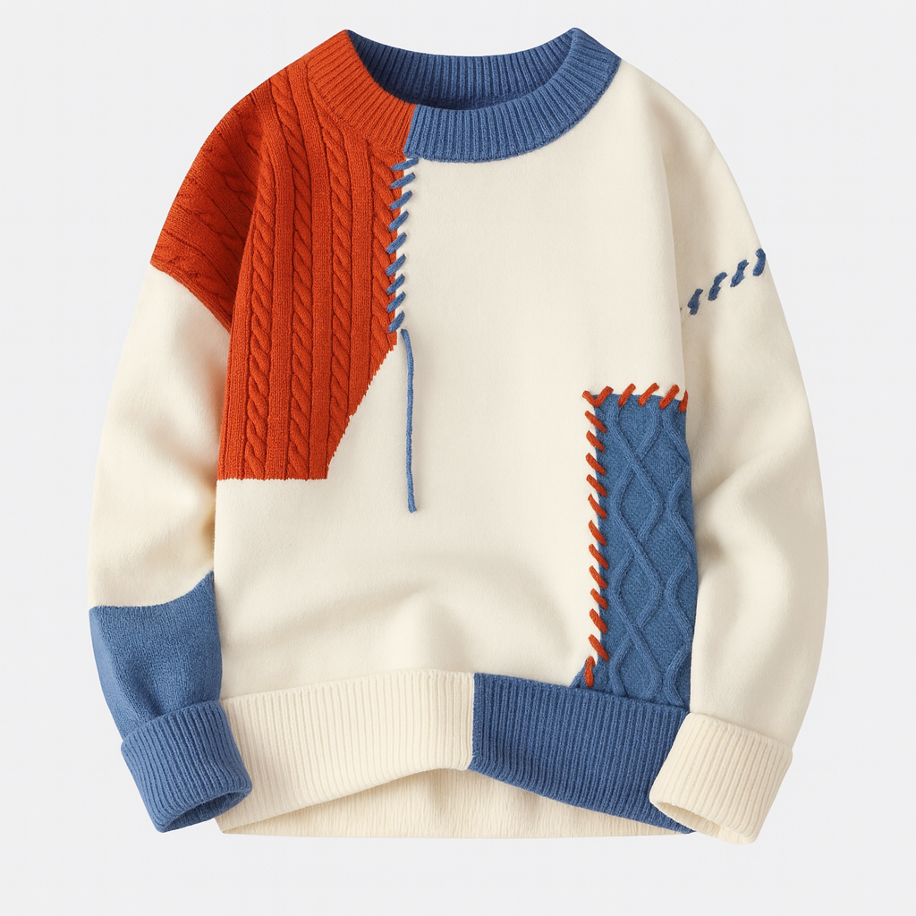 Victor | Arty Patch Sweater – Michael & Amanda Boston